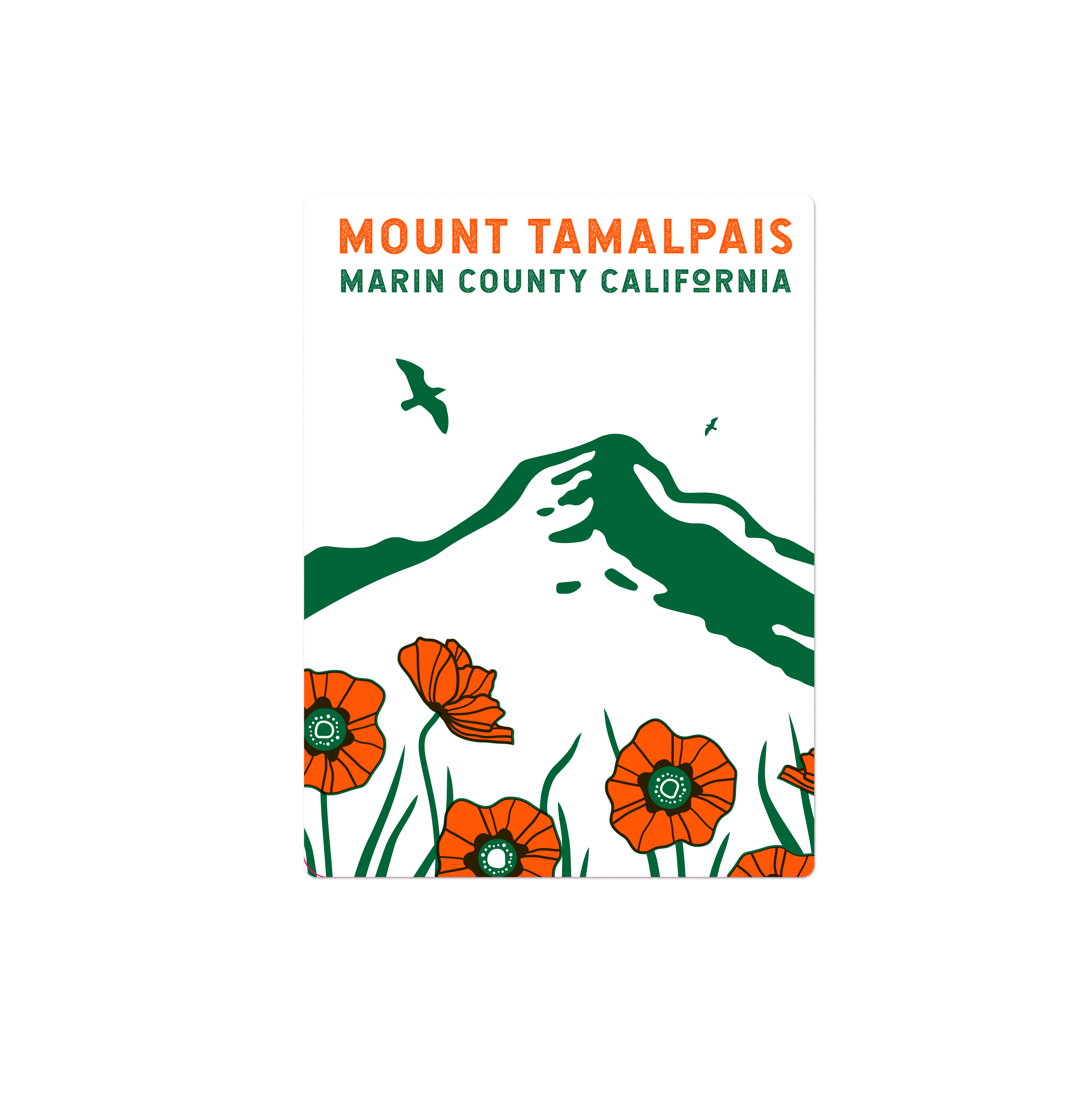 Mount Tam Sticker – Sweet Bippy Press
