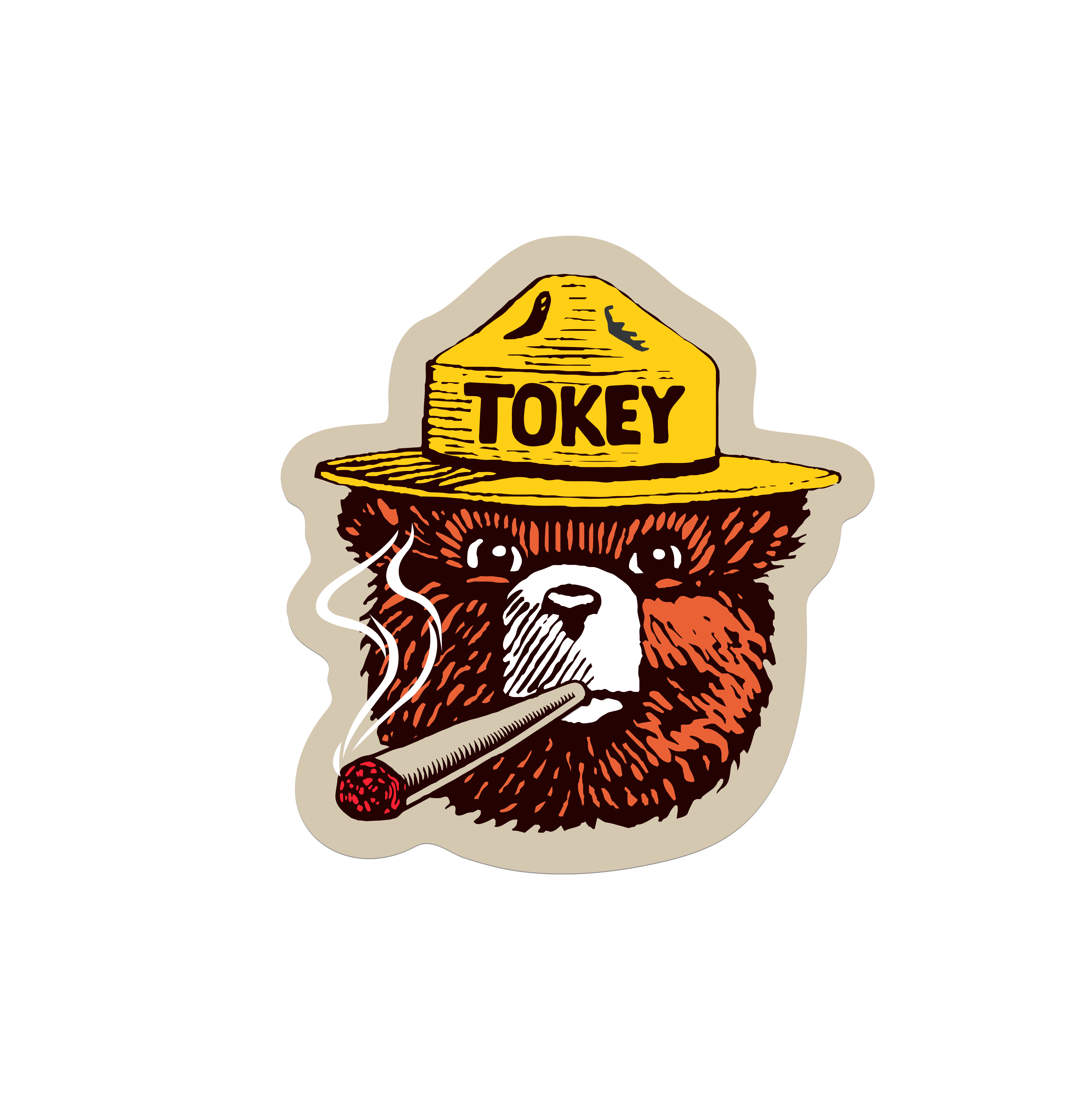 Tokey Bear Sticker – Sweet Bippy Press