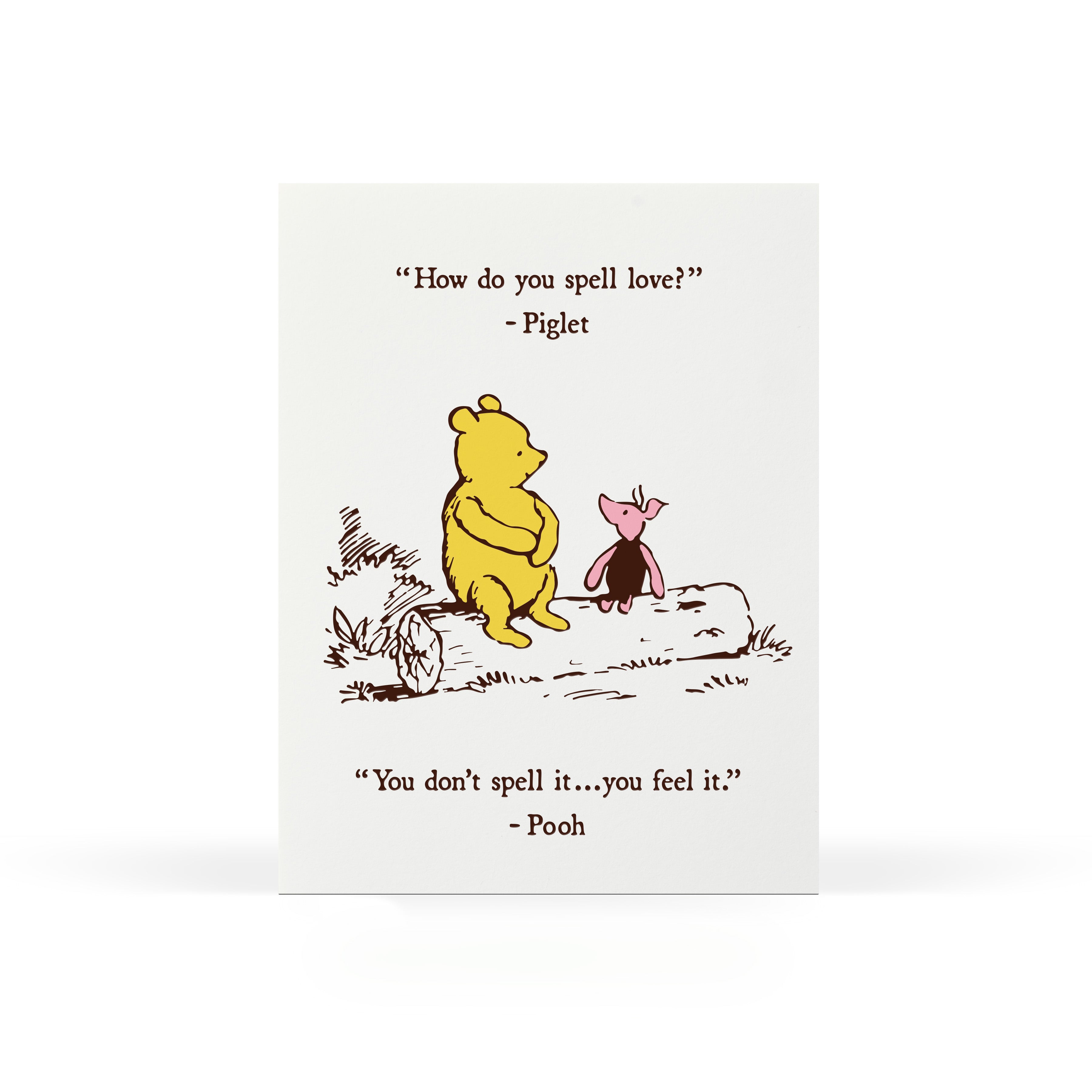 Pooh Love Greeting Card – Sweet Bippy Press