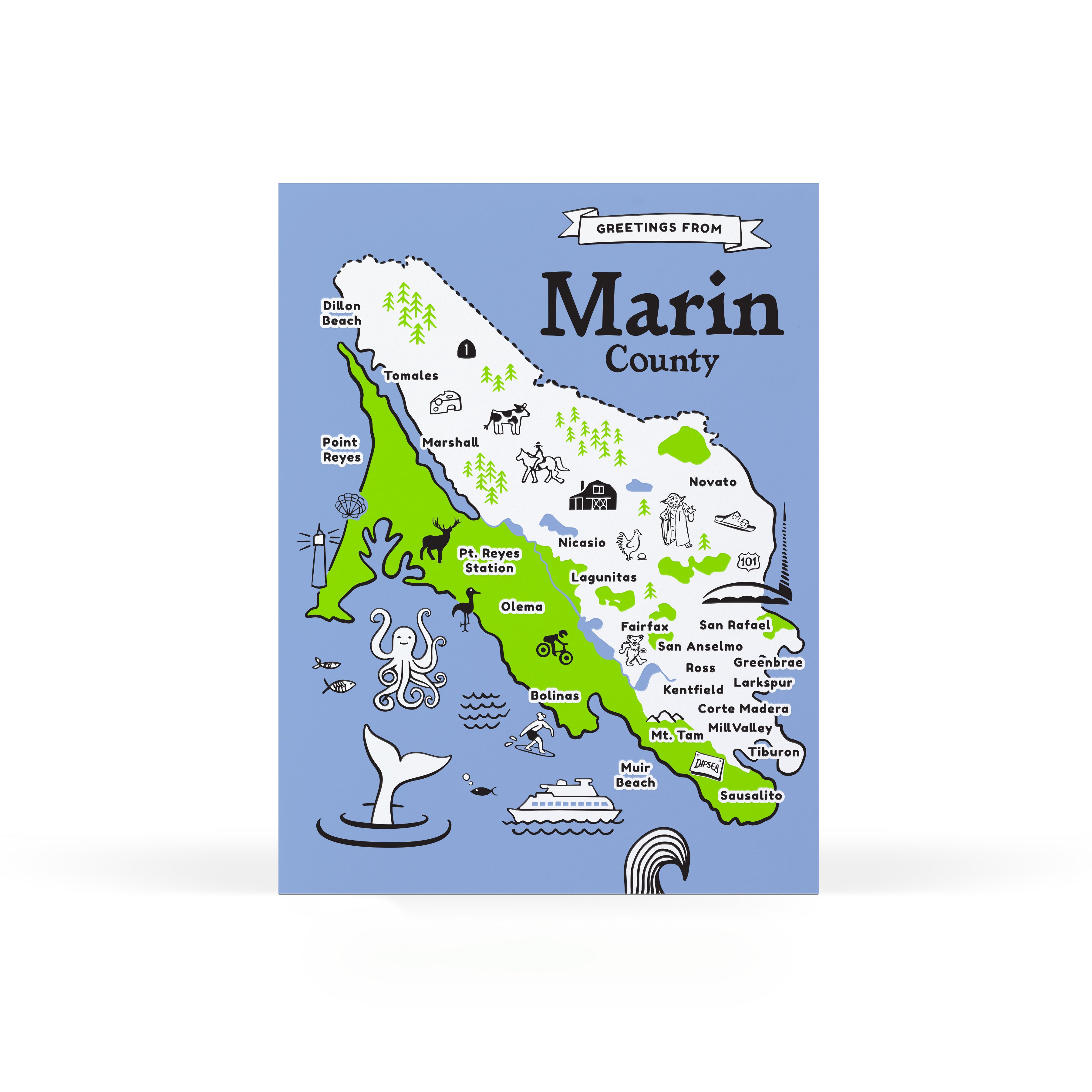 Marin County Map – Sweet Bippy Press
